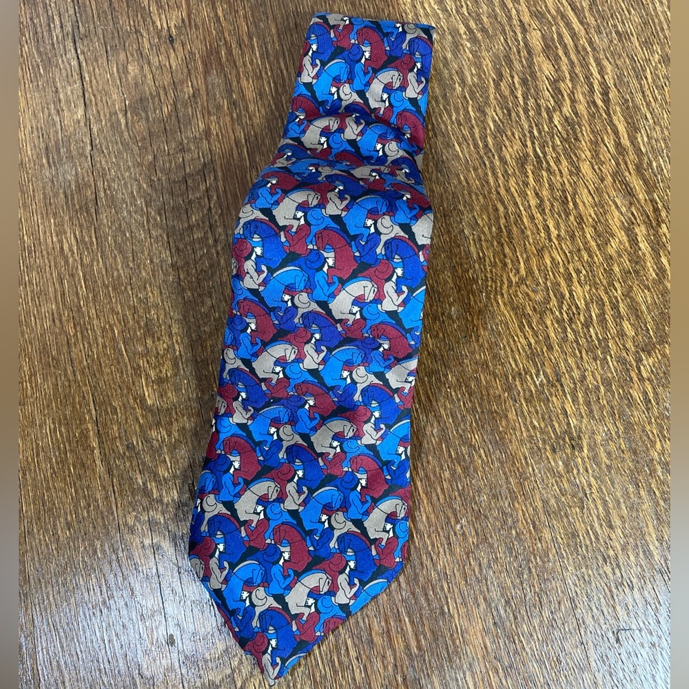 Boxelder M.C. Escher ‘Horseman’ 100% Silk Necktie - Gem